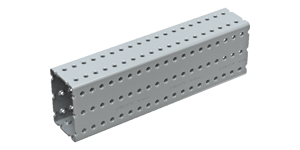 Geschlossene Schiene, für maximale Lastabtragung, einfach zu montieren ...