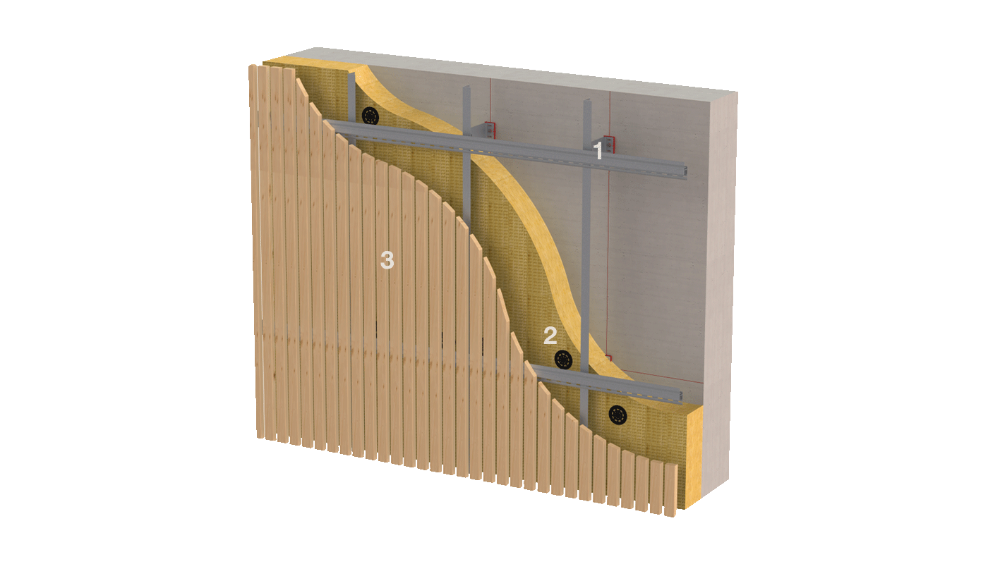 Vorgehängte hinterlüftete Holzfassade - Hilti Deutschland